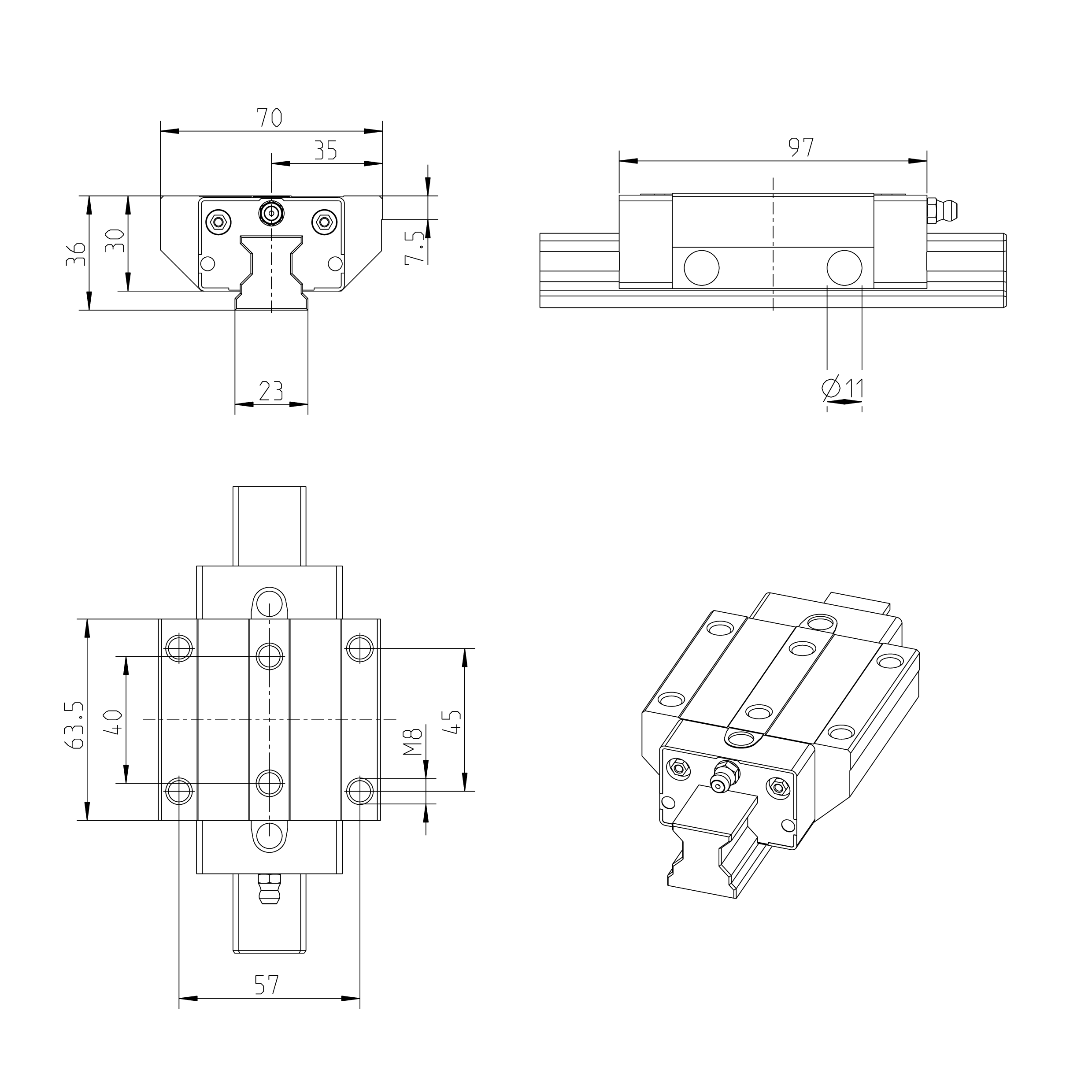 ROLLER-RUNNER-BLOCK-CARBON-STEEL | R18512232X | Rexroth