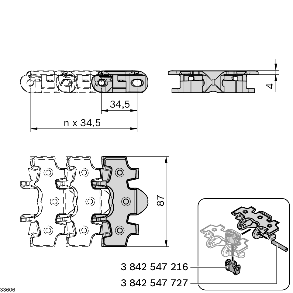 CONVEYOR-CHAIN | 3842546091 | Rexroth