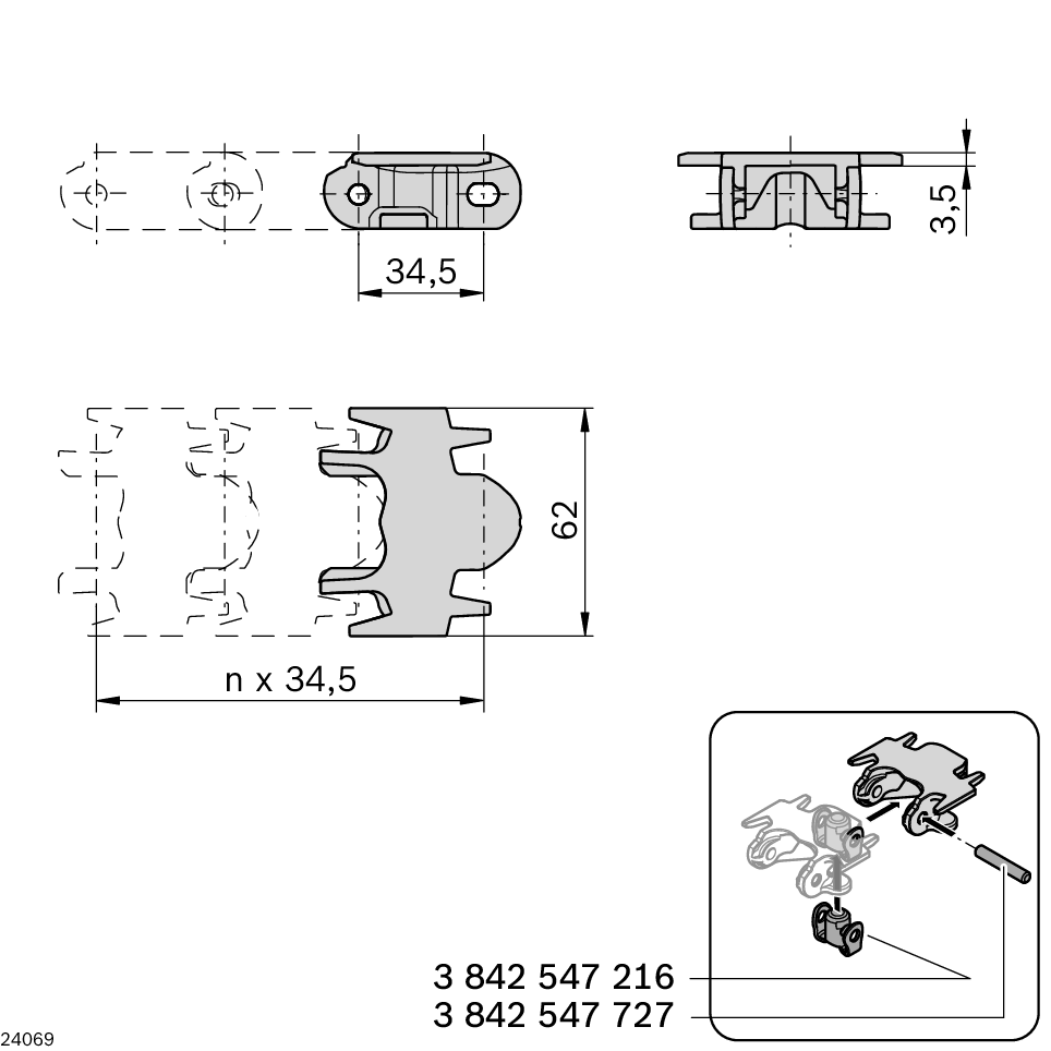 CONVEYOR-CHAIN | 3842546069 | Rexroth